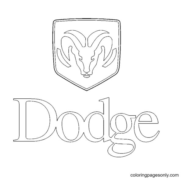 Dodge Logo Kleurplaat | TellPearson.org