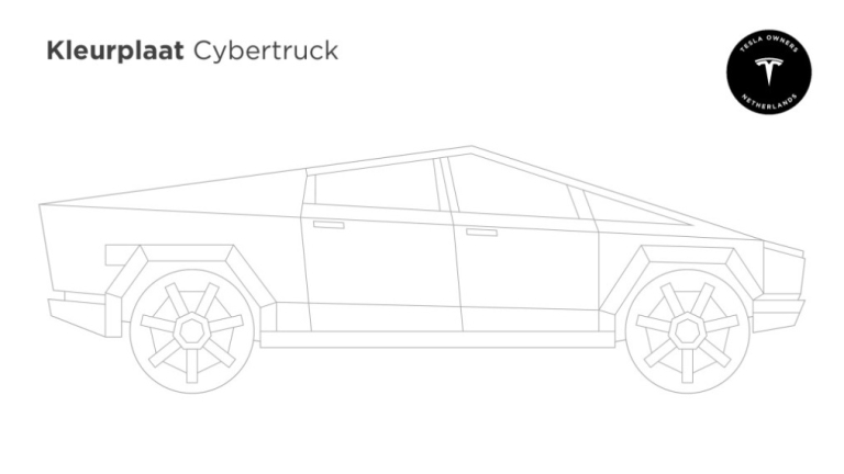 Tesla Cybertruck Kleurplaat | TellPearson.org